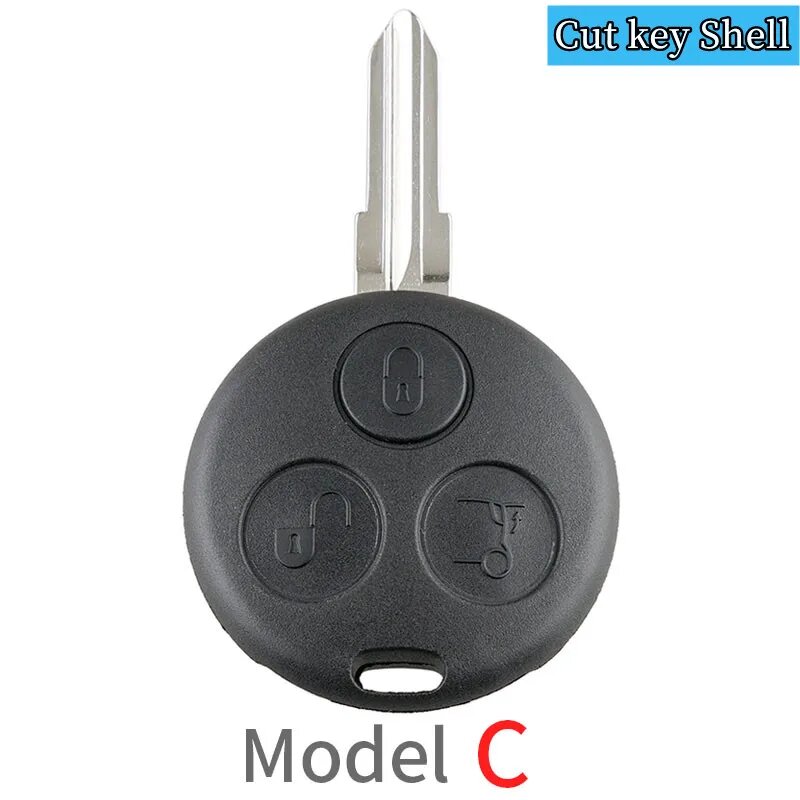 3-кнопочный Корпус ключа для автомобиля, брелок, необработанный пустой лезвие, Cut Key Shell