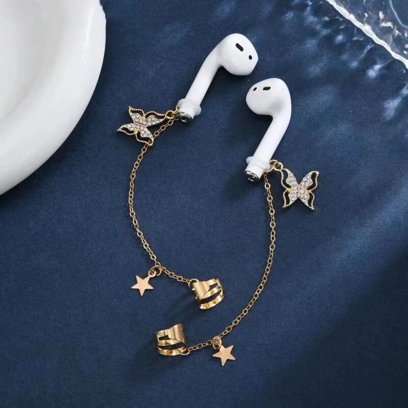 Держатель для наушников Metal для Airpods 1 Gold Hollow