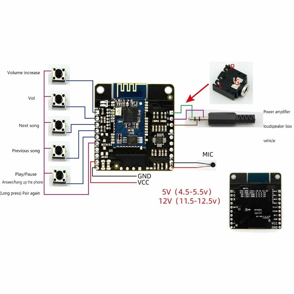 Модуль Qualcomm CSR8645 Bluetooth 5.0-источник питания 12 В