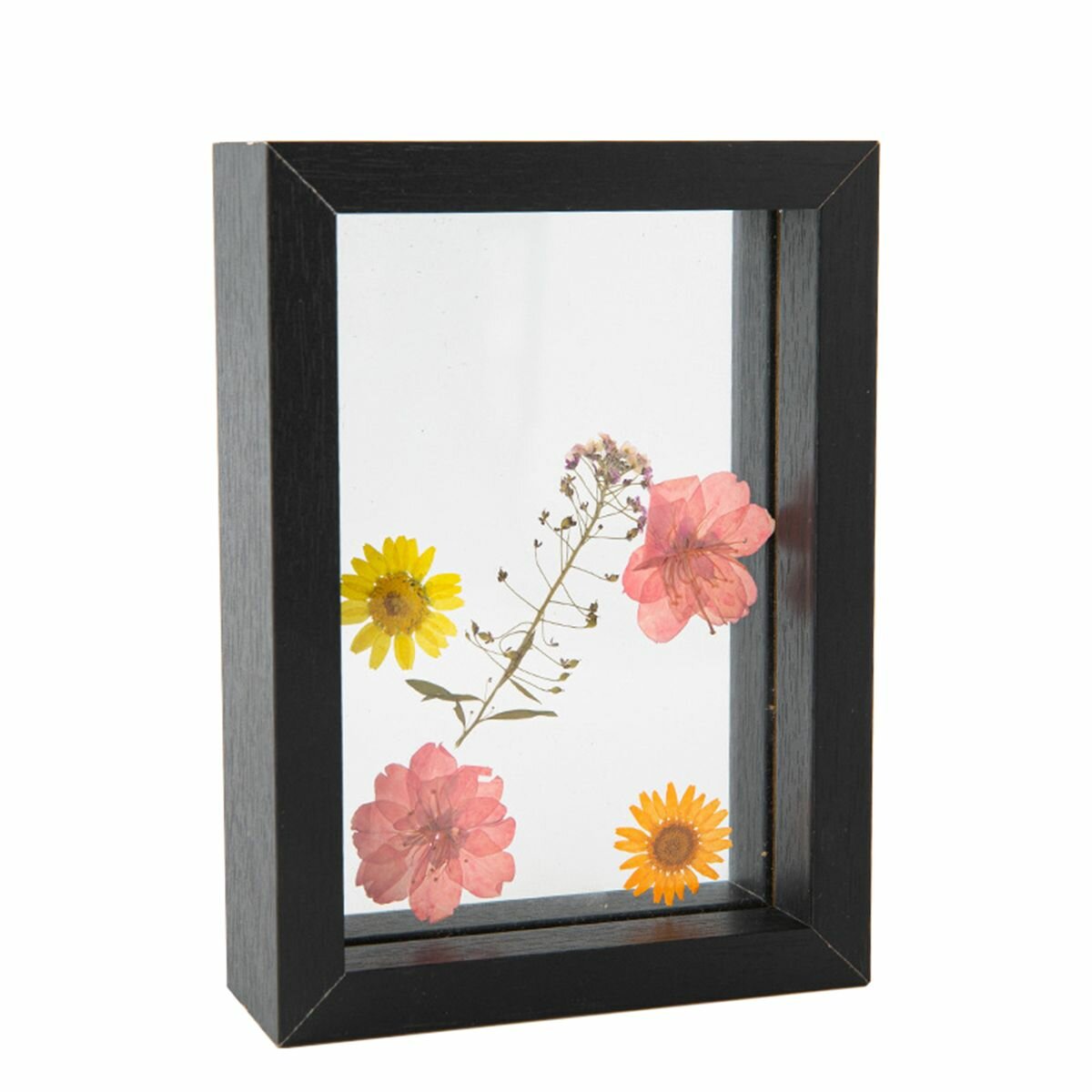 Сухие цветы и листья в рамке деревянная рамка с настоящим