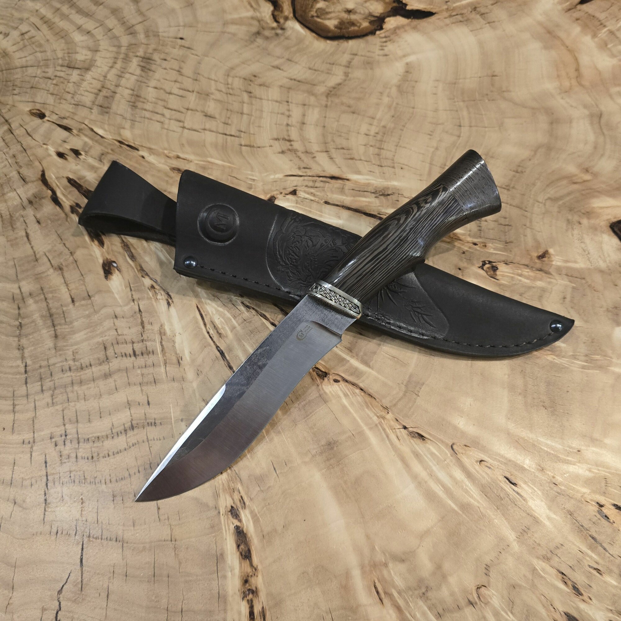 Нож Беркут со следами ковки, сталь 95Х18, рукоять венге, Мастерская Семина