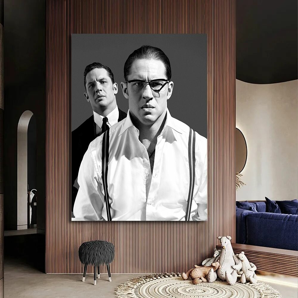 Том Харди / Близнецы Ронни и Реджи Крей - 50х70, Картина в офис, постер на стену, Легенда