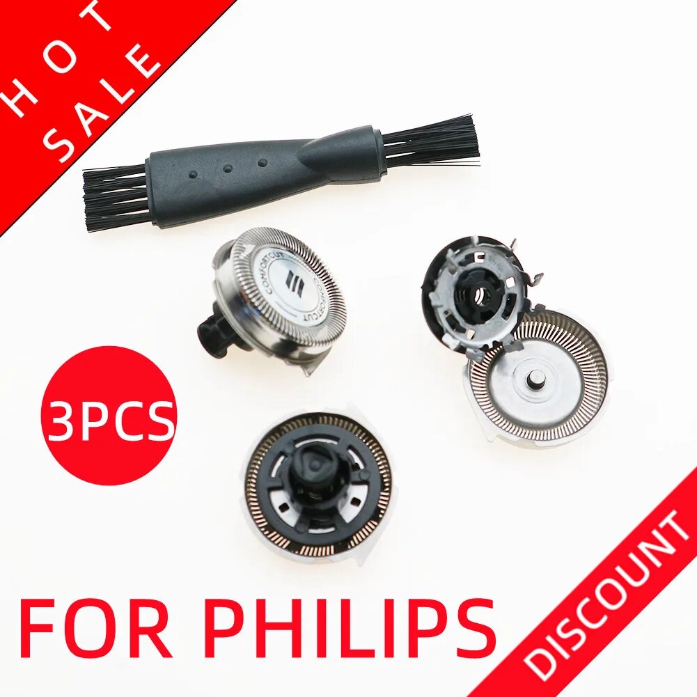 3 бритвенных головки для бритвы Philips Norelco