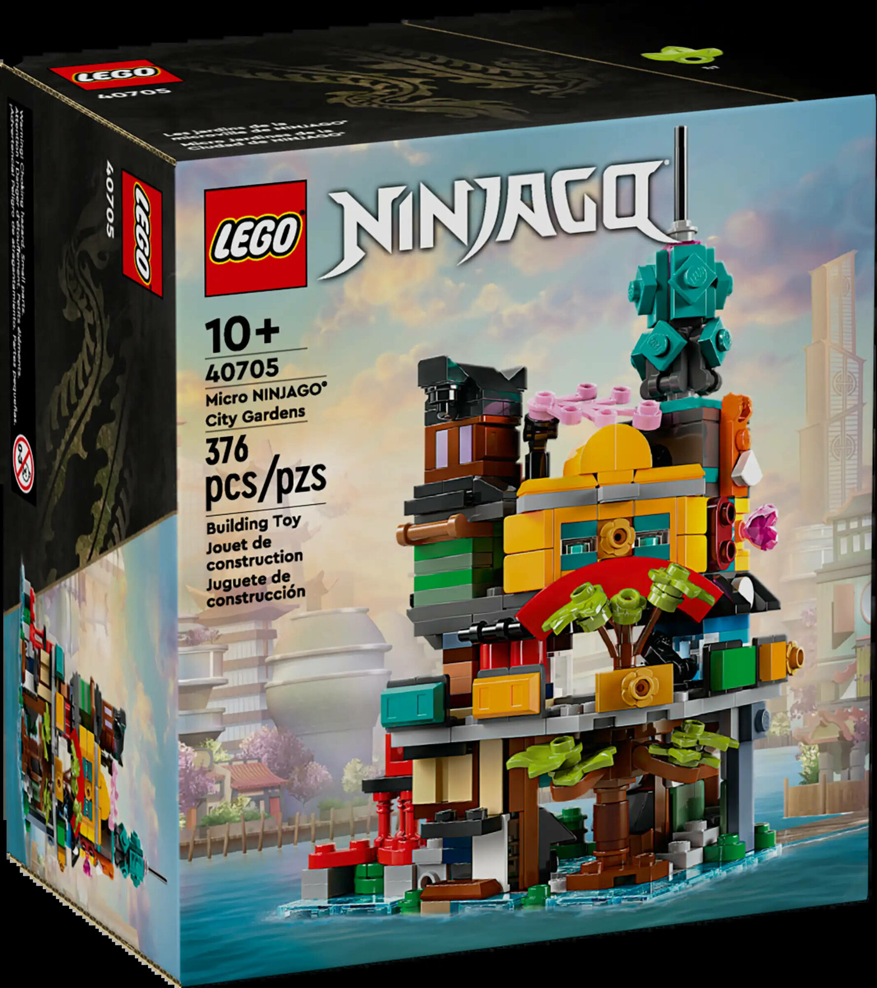 Конструктор LEGO NINJAGO 40705 Микро Городские сады Ниндзяго, 376 деталей, от 10 лет