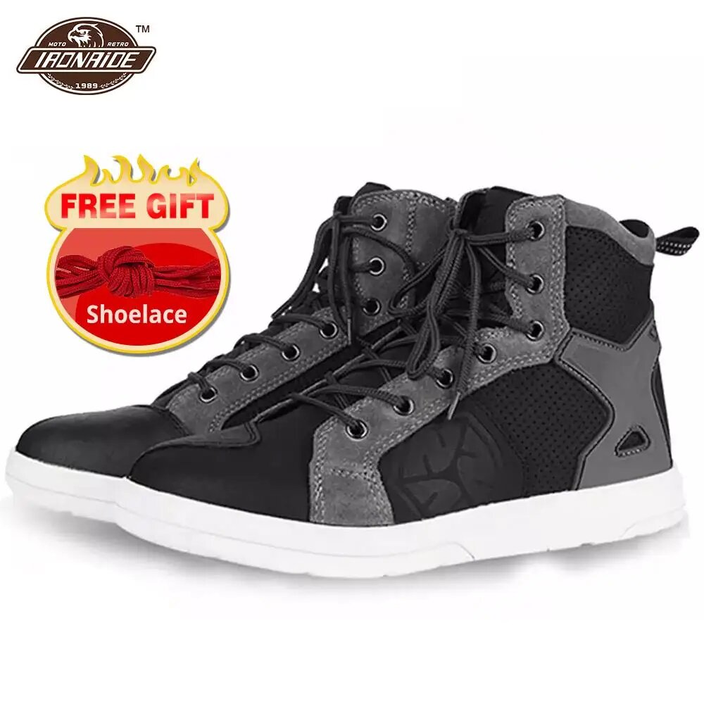 SCOYCO мотоциклетные ботинки, непромокаемые ботинки для мотокросса, мужская повседневная мотоциклетная обувь, кожаные мотогоночные ботинки из микрофибры 41, MT040 Black
