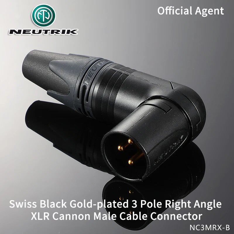 NEUTRIK NC3FRX-B 3-полюсный аудиокабель XLR NC3MRX-B