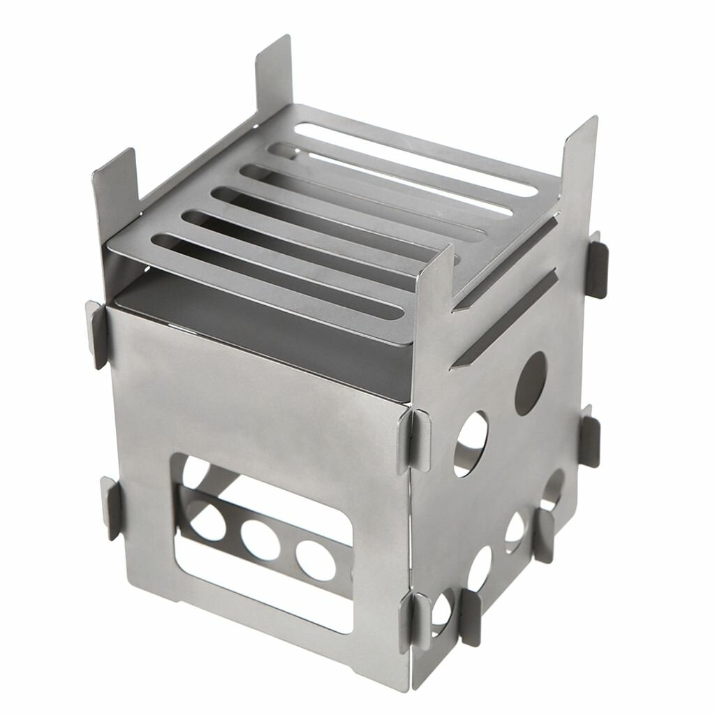 Титановая дровяная печь, складная карманная горелка для приготовления пищи, походная посуда кемпинга, пикника