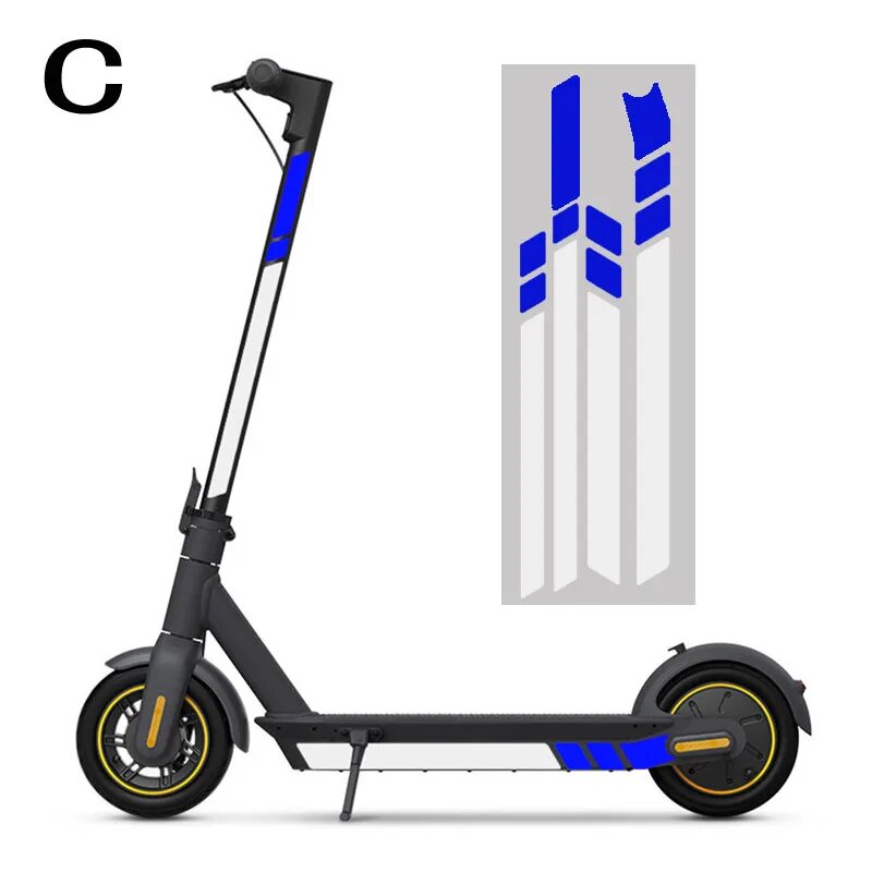 Флуоресцентные светоотражающие наклейки для Ninebot Max G30 G30D Синий, C