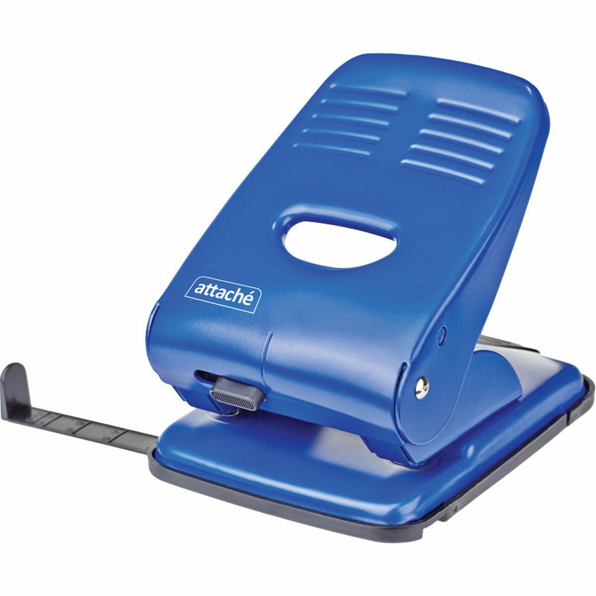 Дырокол Attache, до 40 листов, линейка, синий
