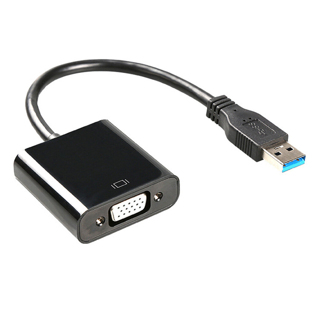 Кабель-адаптер USB3.0 к VGA-черный без привода