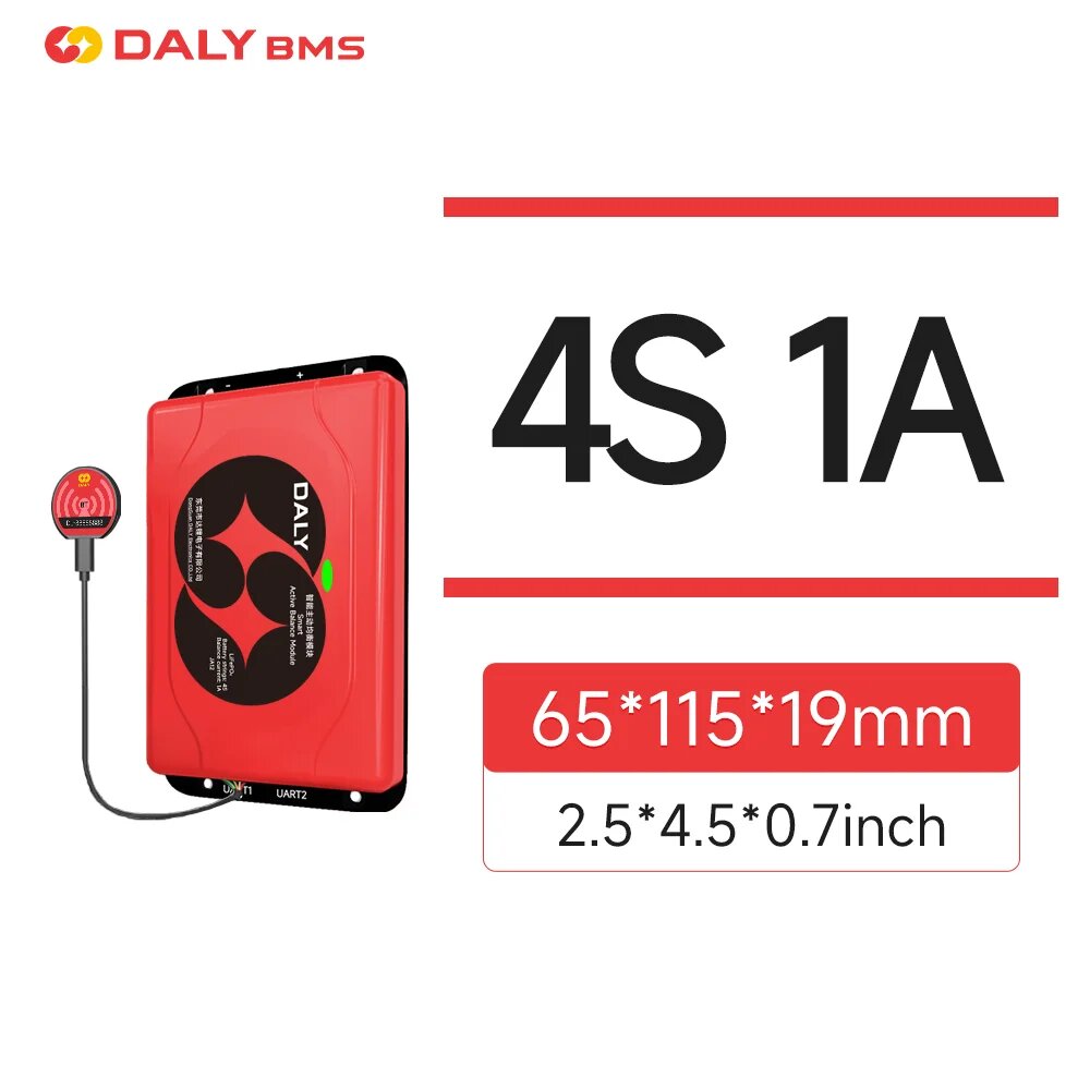 Активный балансир Daly BMS для литиевых аккумуляторов 18650 4S BALANCER BT