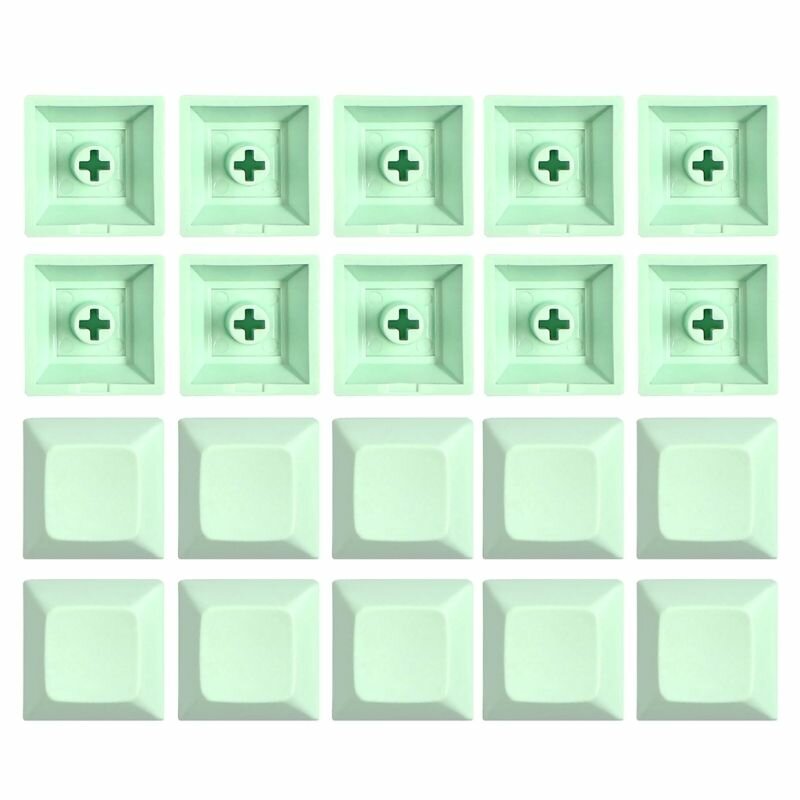 1U DSA Кейкапы Пустые PBT 20 шт, Светло-голубой