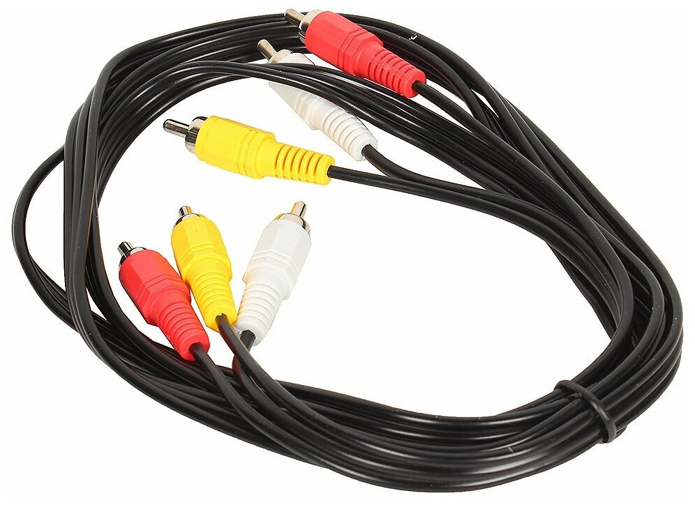 Vcom Кабель соединительный 3xRCA /M/ - 3xRCA /m/, 5m Vav7150-5m Vav7150-5m .