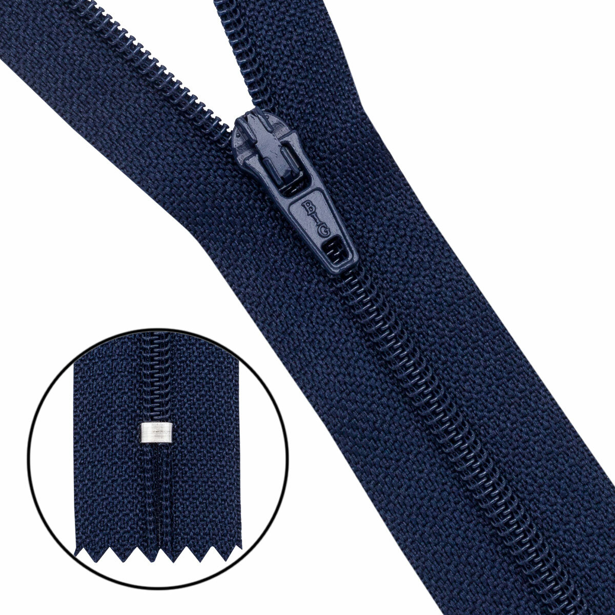 Молния спиральная 20 см Т3, BIG, 30093, автомат, Греция (тёмно-синий), 10 шт