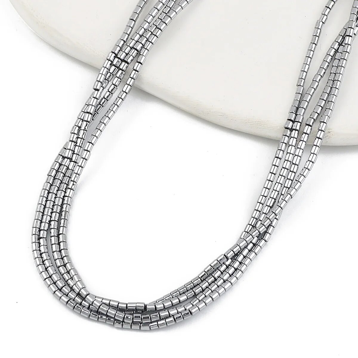 Бусины из гематита BTFBES 2x2 мм, 180 шт Серебряный, Silver