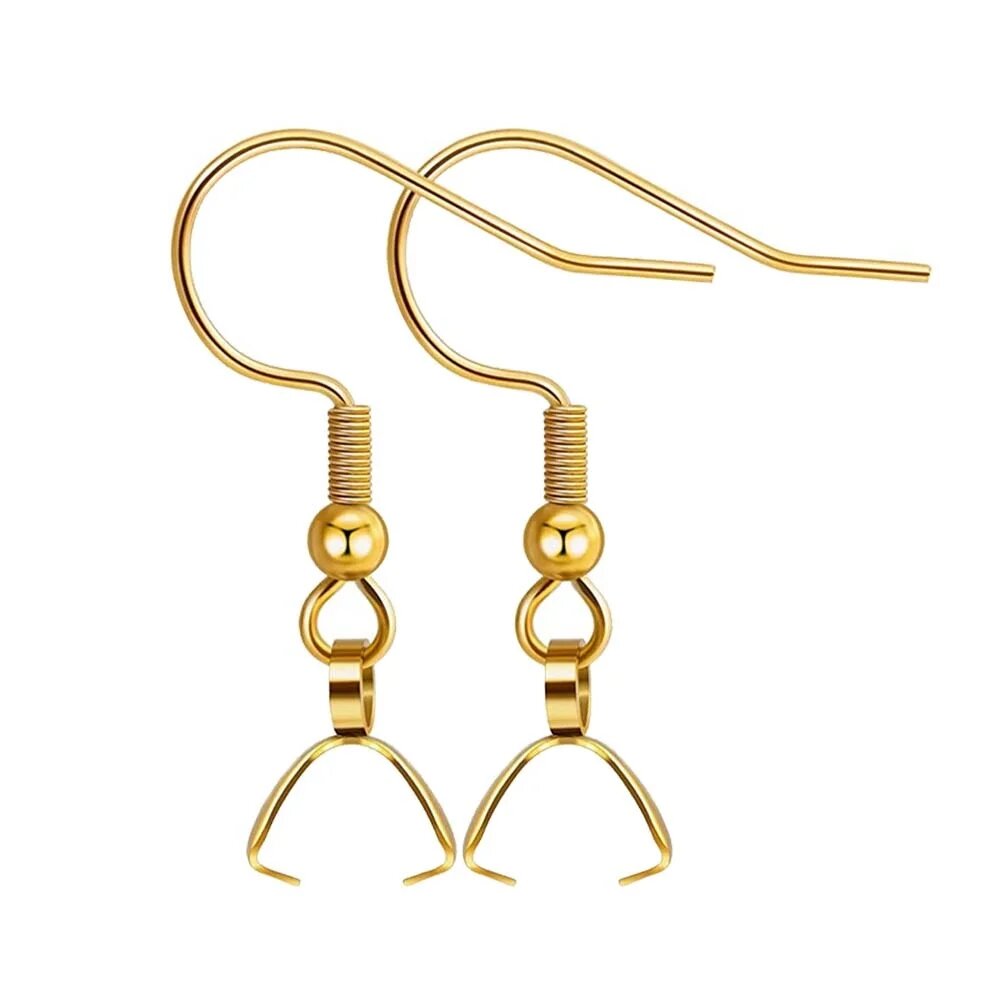 Крючки для сережек Gold, 10pcs, нержавеющая сталь