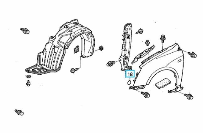 Защитное устройство, передн. крыло (Оригинал)