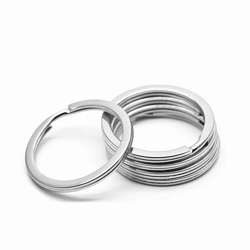 Металлические кольца для ключей 12 шт. серебристые