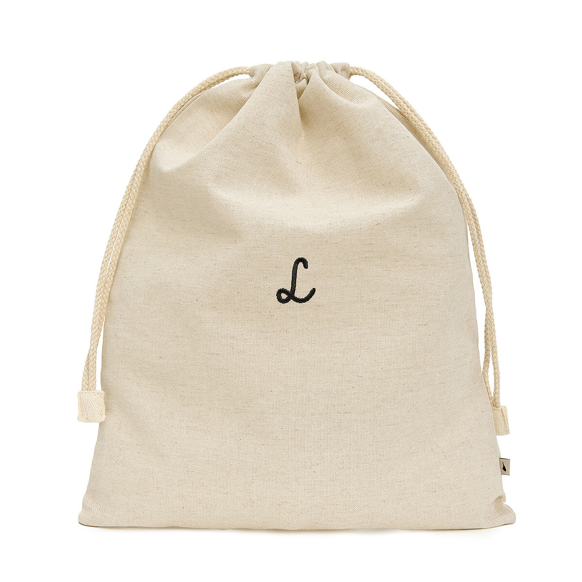 Льняной мешочек для хранения Берегите птиц, бежевый, вышивка L, L