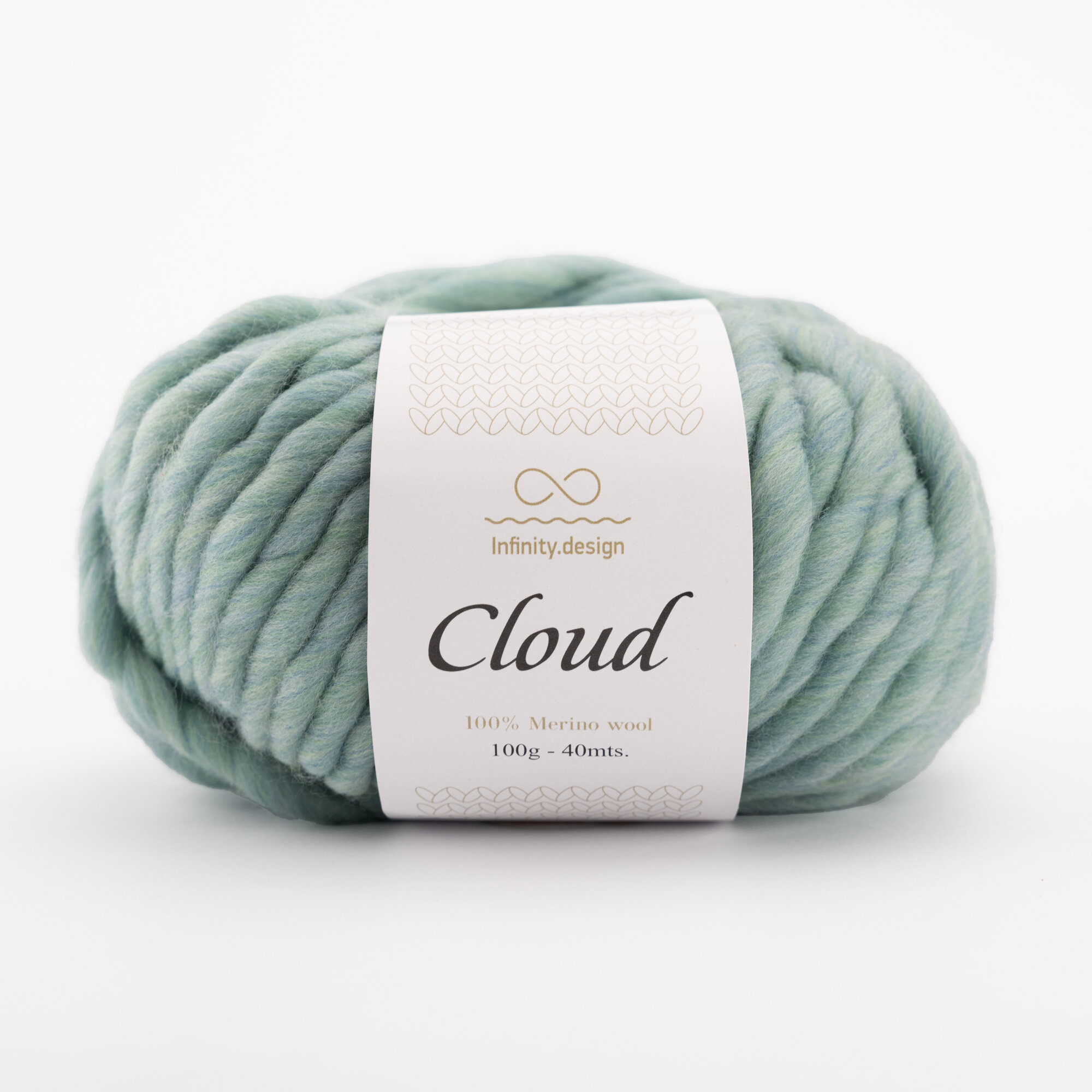 Пряжа INFINITY Cloud 0035 (2 мотка), 100% мериносовая шерсть, 100г, 40м