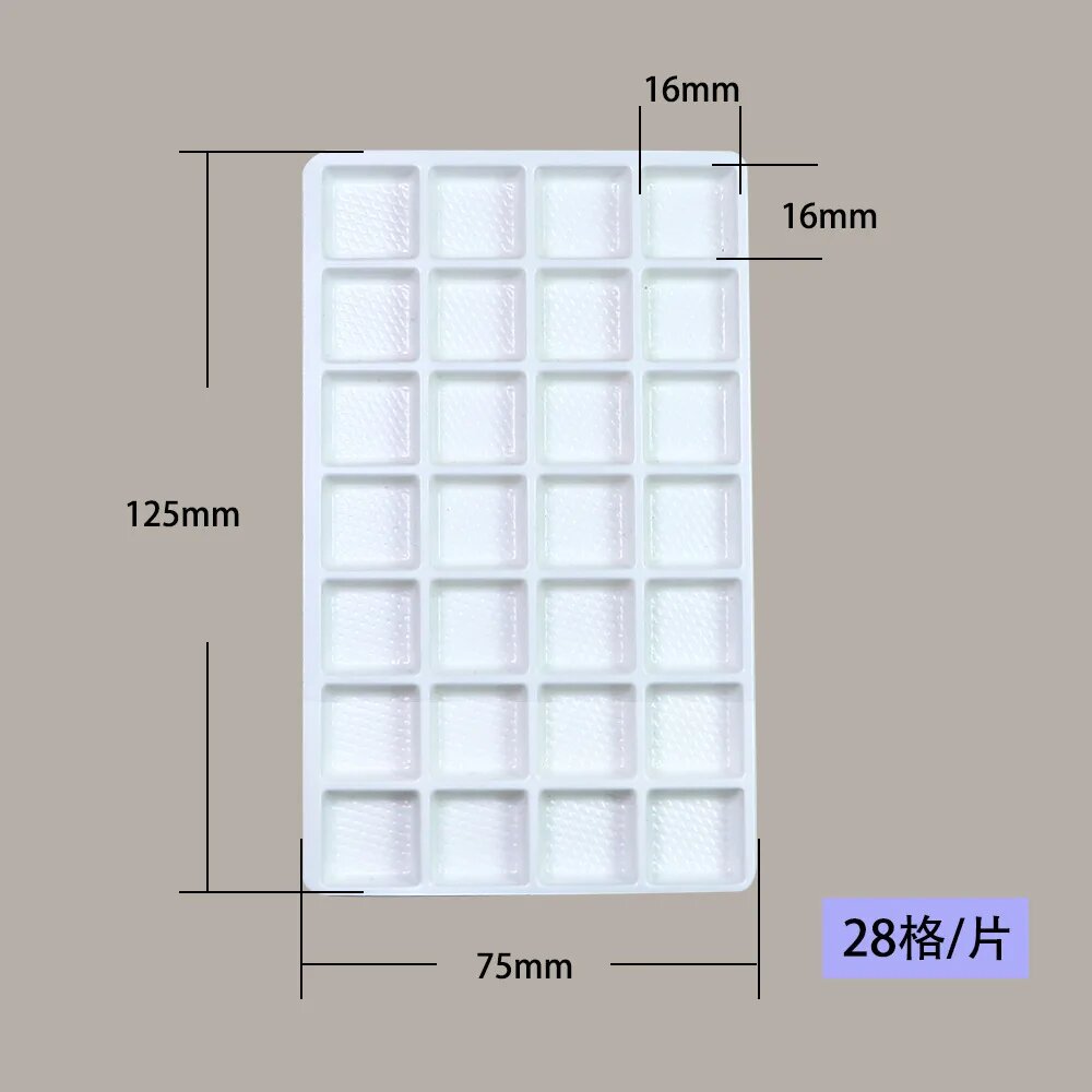 Набор пластиковых листов для декорирования ногтей qlcrystal 14*22 (24 шт.) 14x22mm 24grids 12pc
