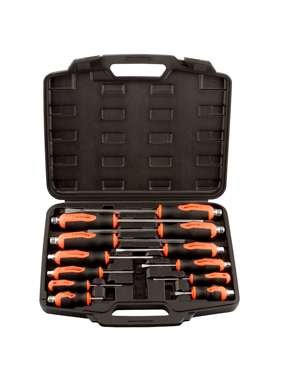 Набор отверток сквозных с шестигранником под ключ 12 штук АвтоDело