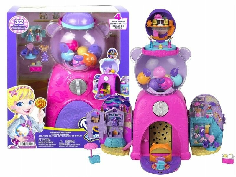 Фигурка Mattel Polly Pocket Игровой набор Teddy Bear Суперсюрпризы Набор с куклами и аксессуарами HJG28
