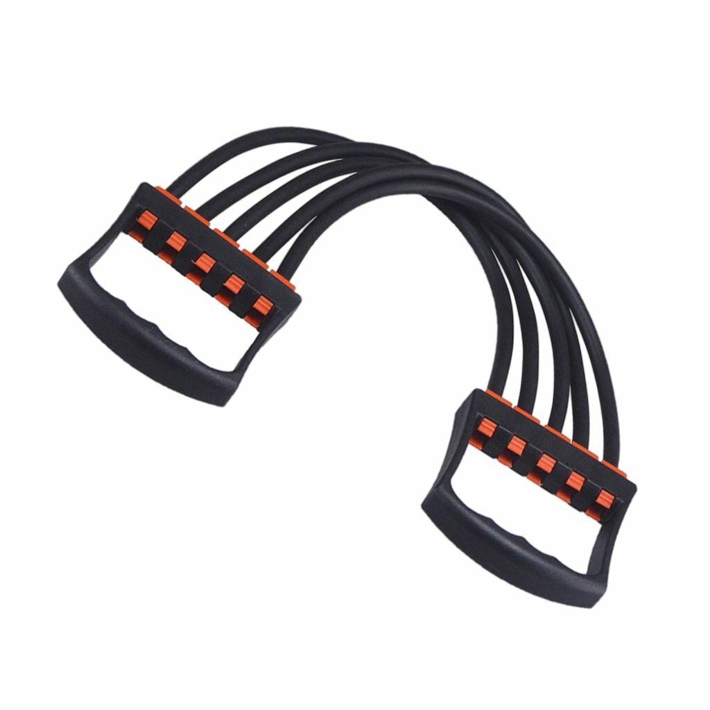 Эспандер для тренировки грудных мышц, 5-трубный расширитель, Черный