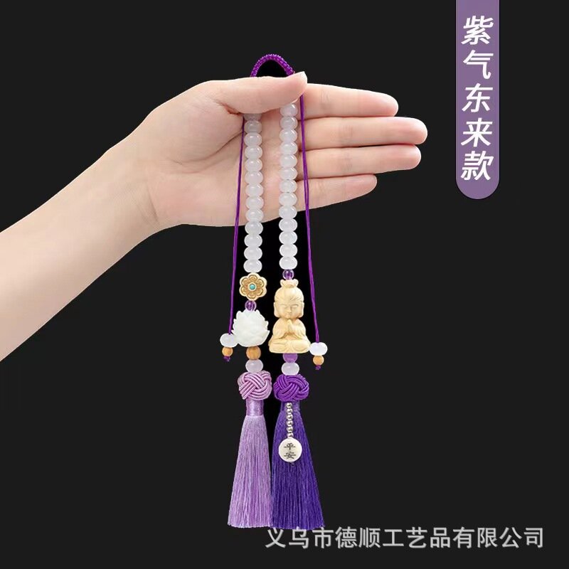 Подвеска для зеркала заднего вида "Талисман автомобиля Будды", фиолетовый, креативная