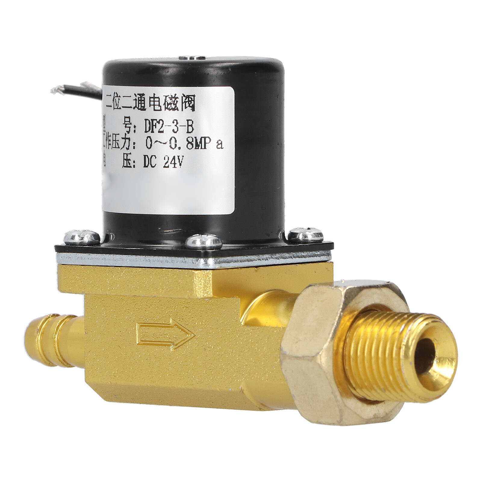 Электромагнитный клапан из латуни для сварочного аппарата, предназначенный для нейтральных газов и жидкостей.