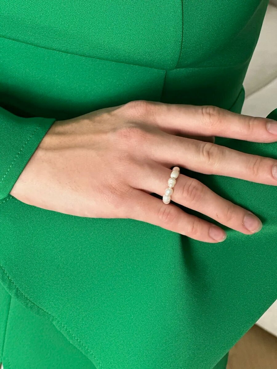 Кольцо, жемчуг имитация