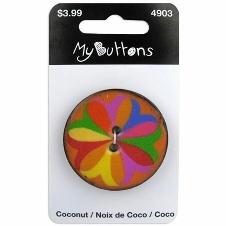 Пуговица BLUMENTHAL LANSING "My Buttons", Coconut, Blooming Color, микс цветов