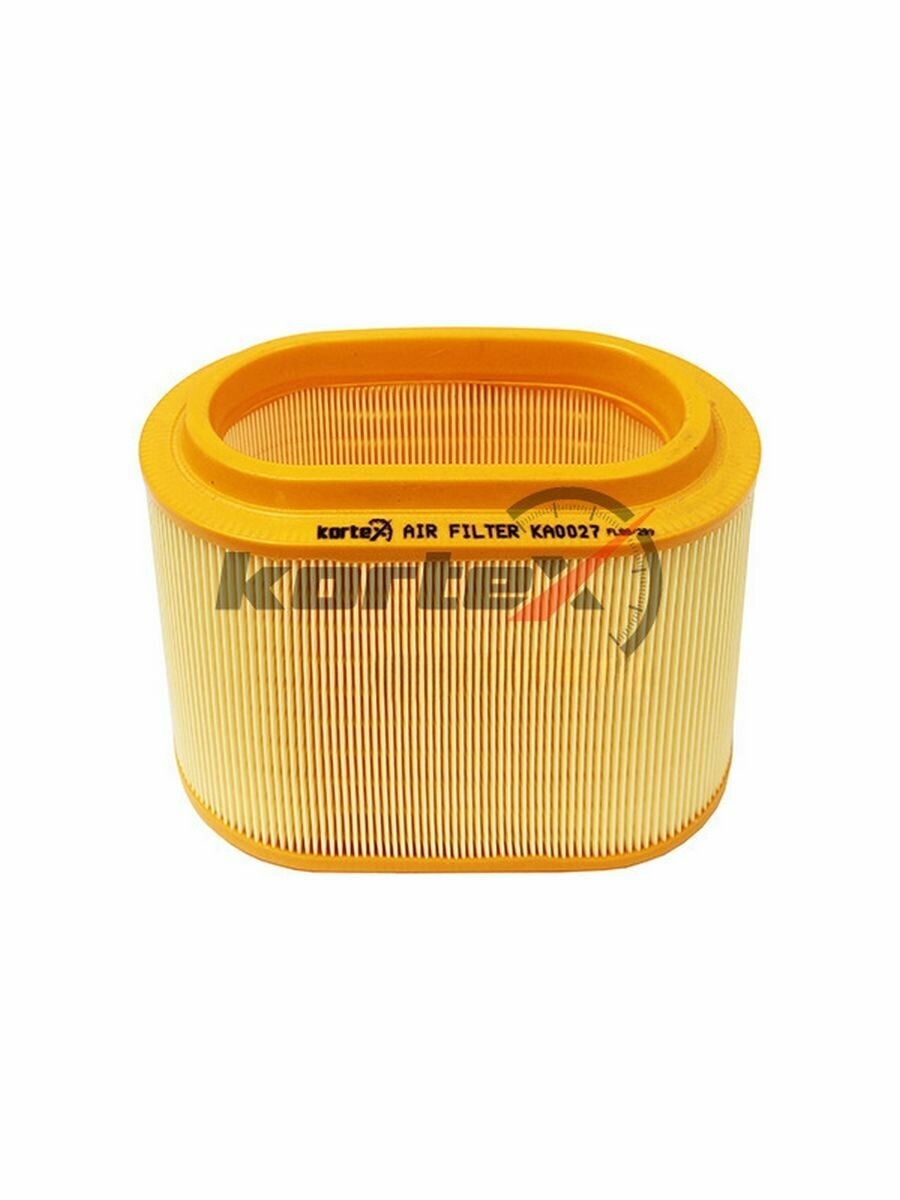 Фильтр воздушный Kortex KA0027, для Hyundai H1/Starex, пылевой, бумажный, овальный