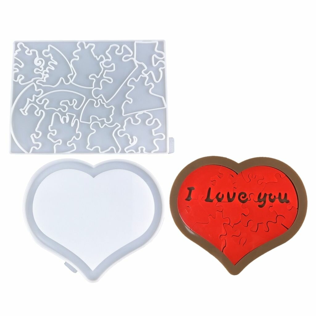 Набор из 2 предметов, декоративная головоломка Любовь с кристаллами и клеем