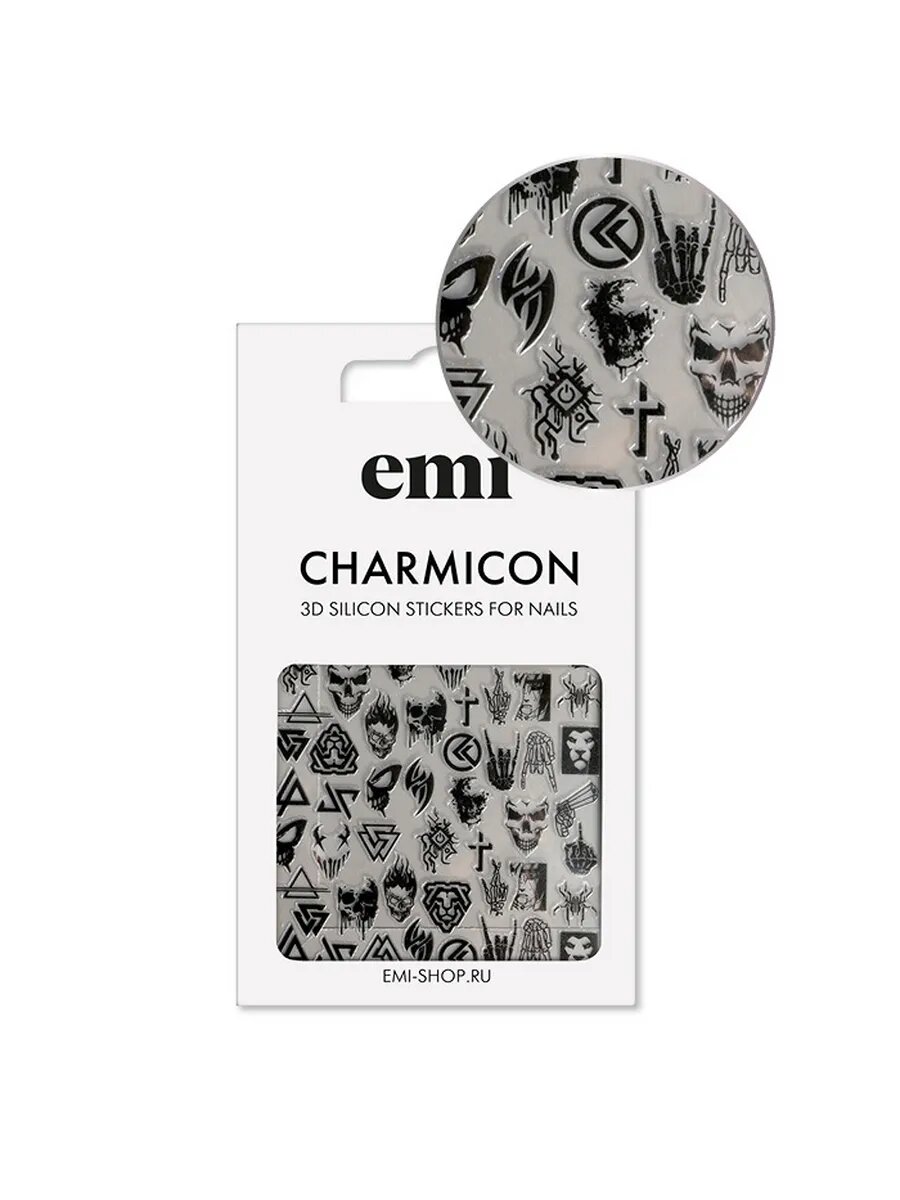 Charmicon 3D Silicone Stickers №182 Готика