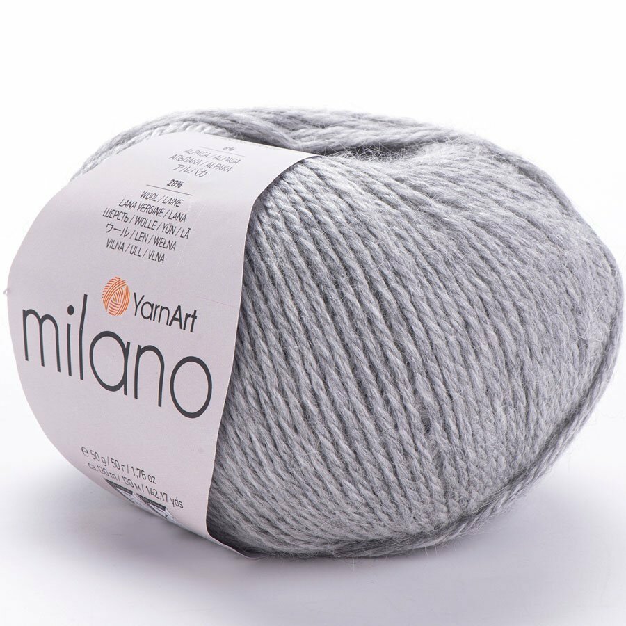Пряжа Yarnart MILANO 867 св. серый (10 мотков)