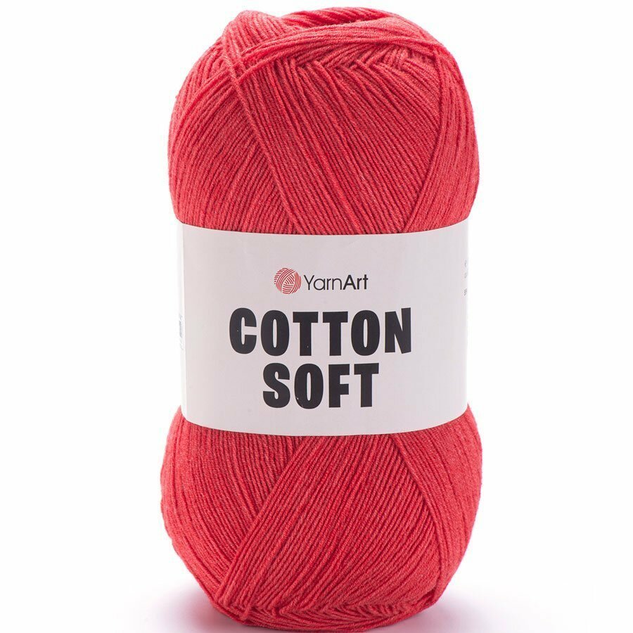 Пряжа Yarnart COTTON SOFT 26 т. красный (5 мотков)