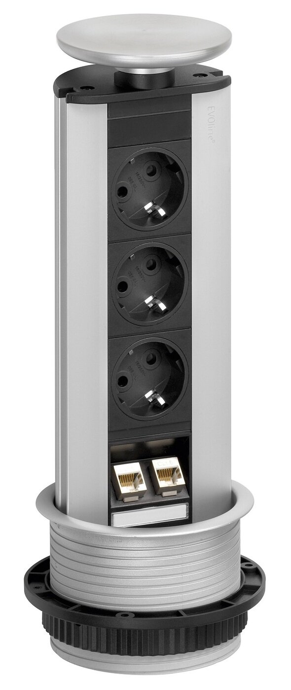 Выдвижной блок розеток EVOline Port Data 931.00.318