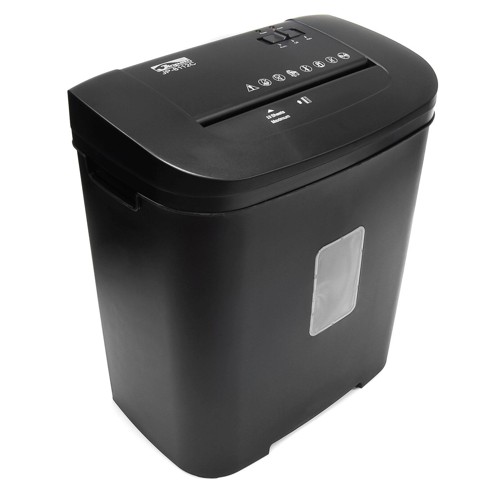 Уничтожитель (шредер) JP-8112C, 7 листов, пластиковые карты, скобы. Фрагмент 4*35 мм.