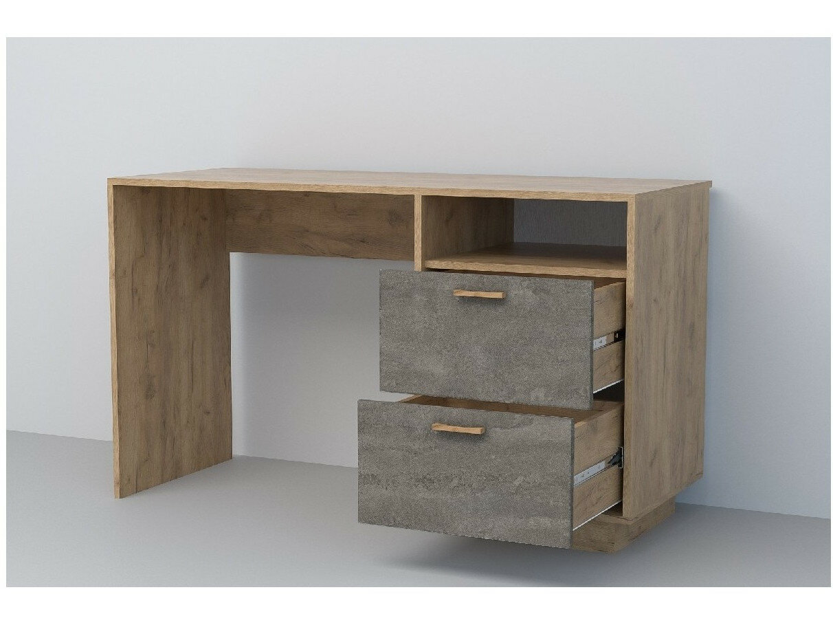 Стол Ст-3 ПДв современном стиле, (Камень Темный/Дуб Крафт Золотой)