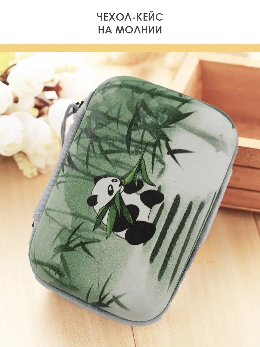 Чехол органайзер для наушников и повербанк на молнии универсальная сумка для хранения мелочей