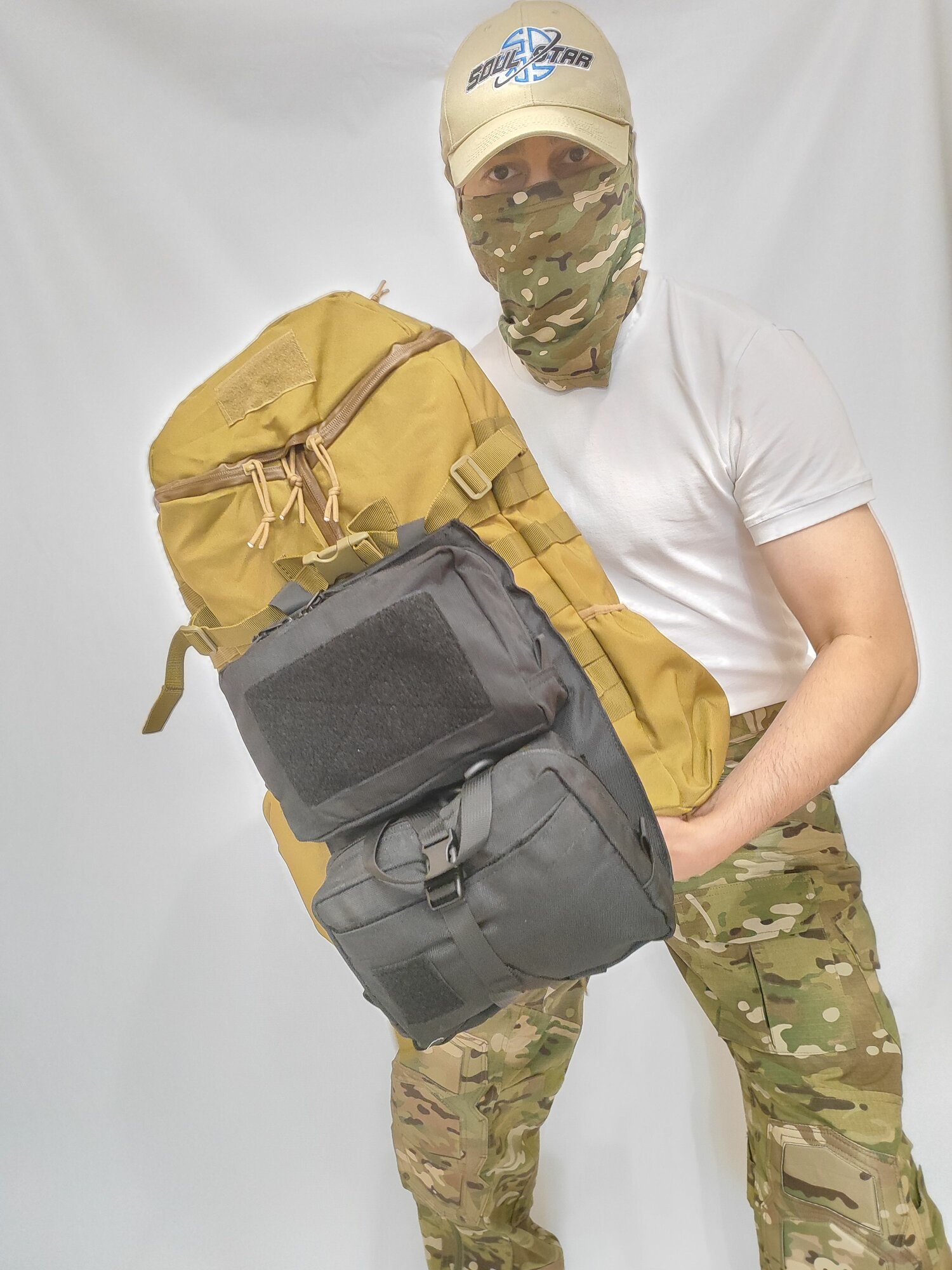 Панель Шторм навесная для бронежилета/рюкзак тактический с подсумками с системой Molle