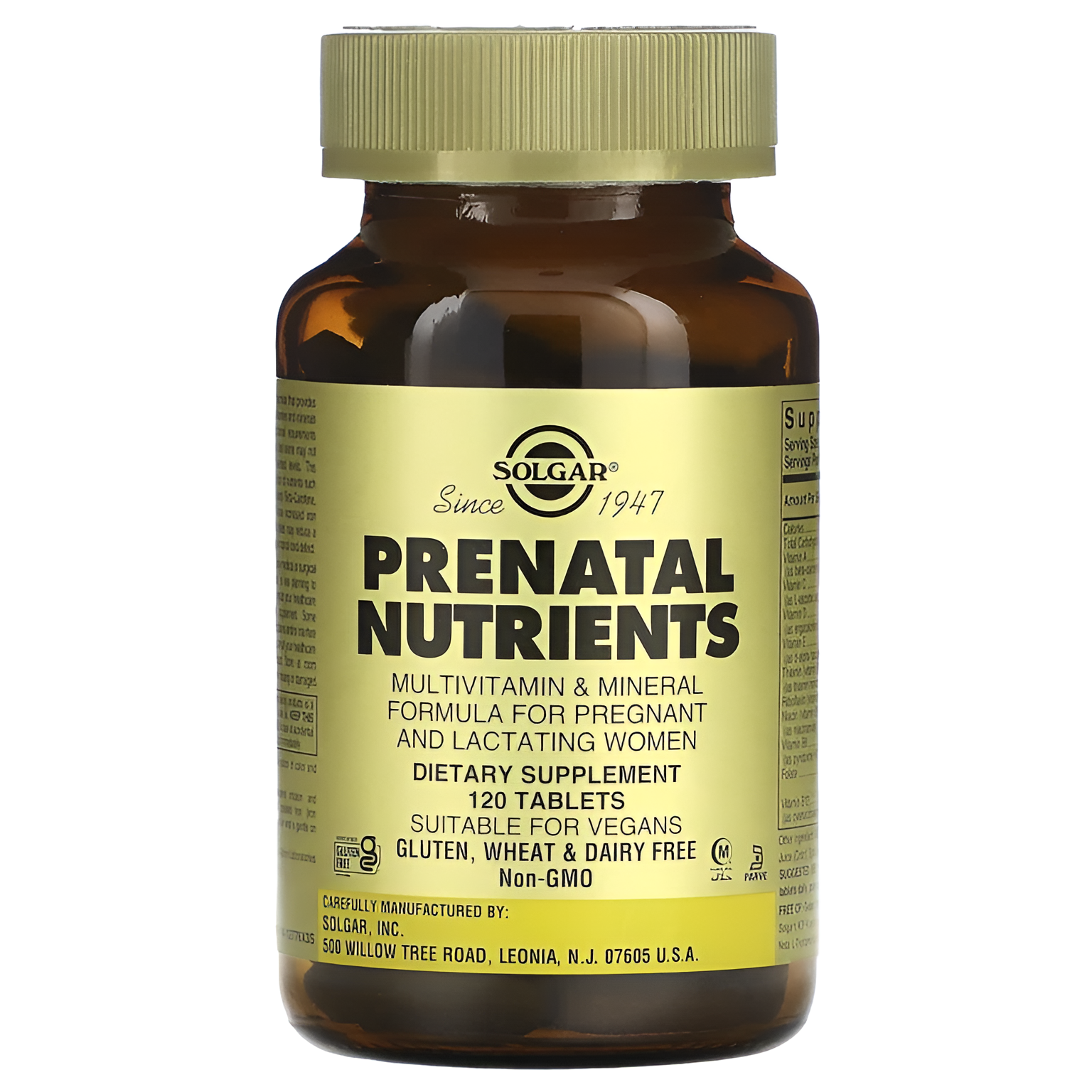 Solgar, Prenatal Nutrients, 120 таблеток для беременных и кормящих женщин
