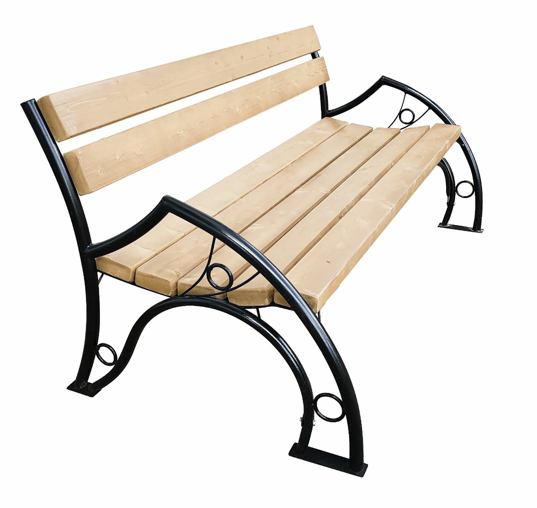 Лавочка садовая Мебельторг Шарики арт. НПА-01 Дерево Размеры: Высота 700мм Глубина 730мм Ширина 1560мм