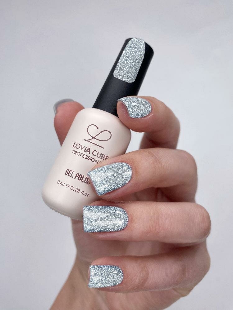 Гель-лак светоотражающий SHOCK EFFECT 01, LOVIA CURE, 8 мл