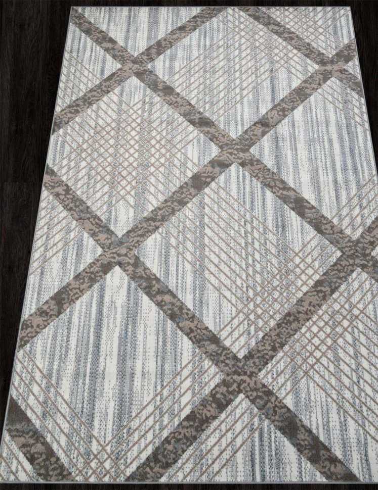 Ковер F351 - CREAM-BLUE - Прямоугольник - коллекция SIERRA (2.5 х 3.5 м)