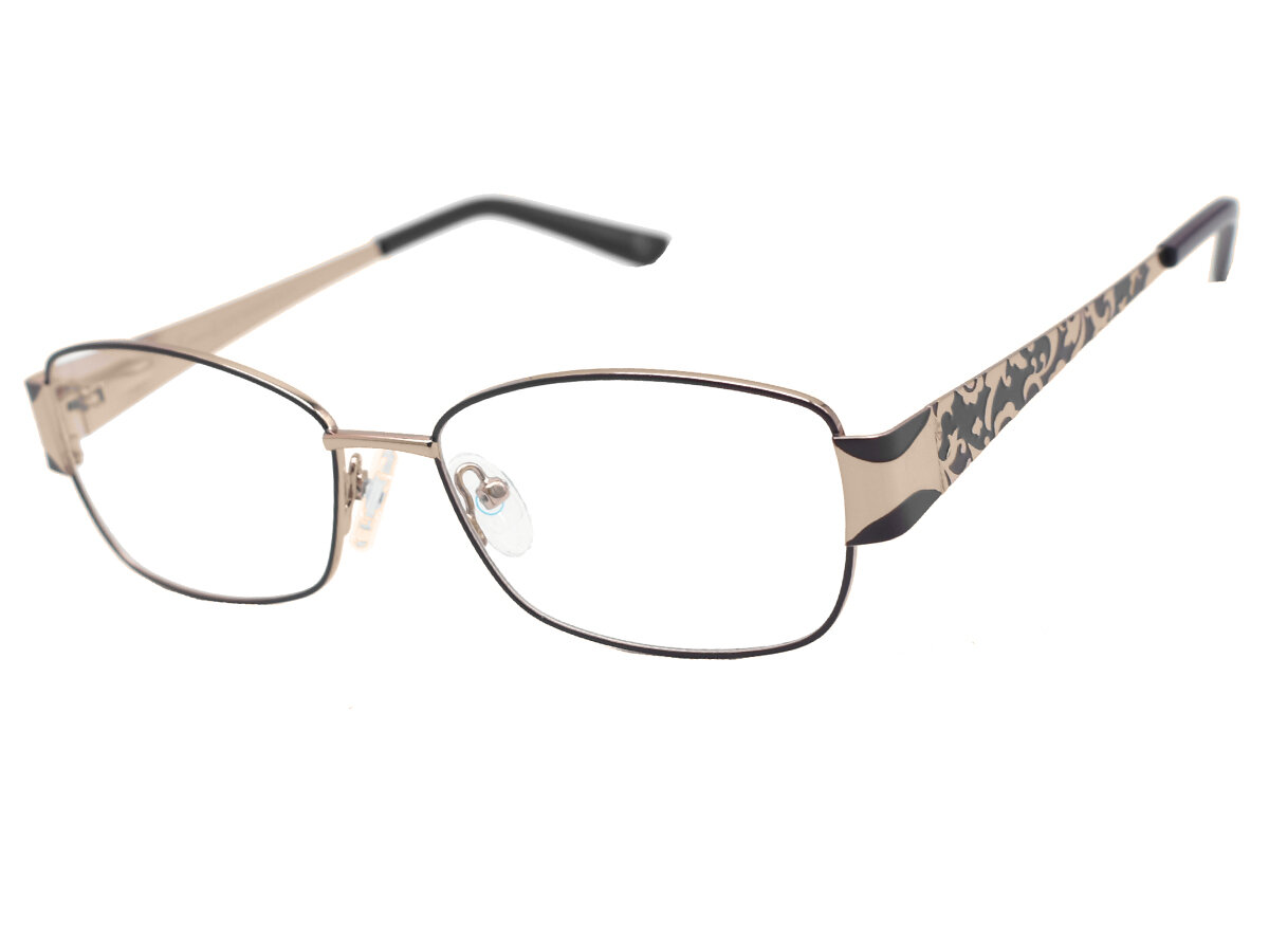 Оправа для очков Genex G-1326 C135 пол Женский форма оправы Прямоугольная цвет оправы Чёрный, Золотой