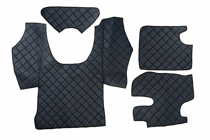 Коврик стеганый напольный для КАМАЗ модели 5490 NEO/NEO 2 (Автомат) Черный