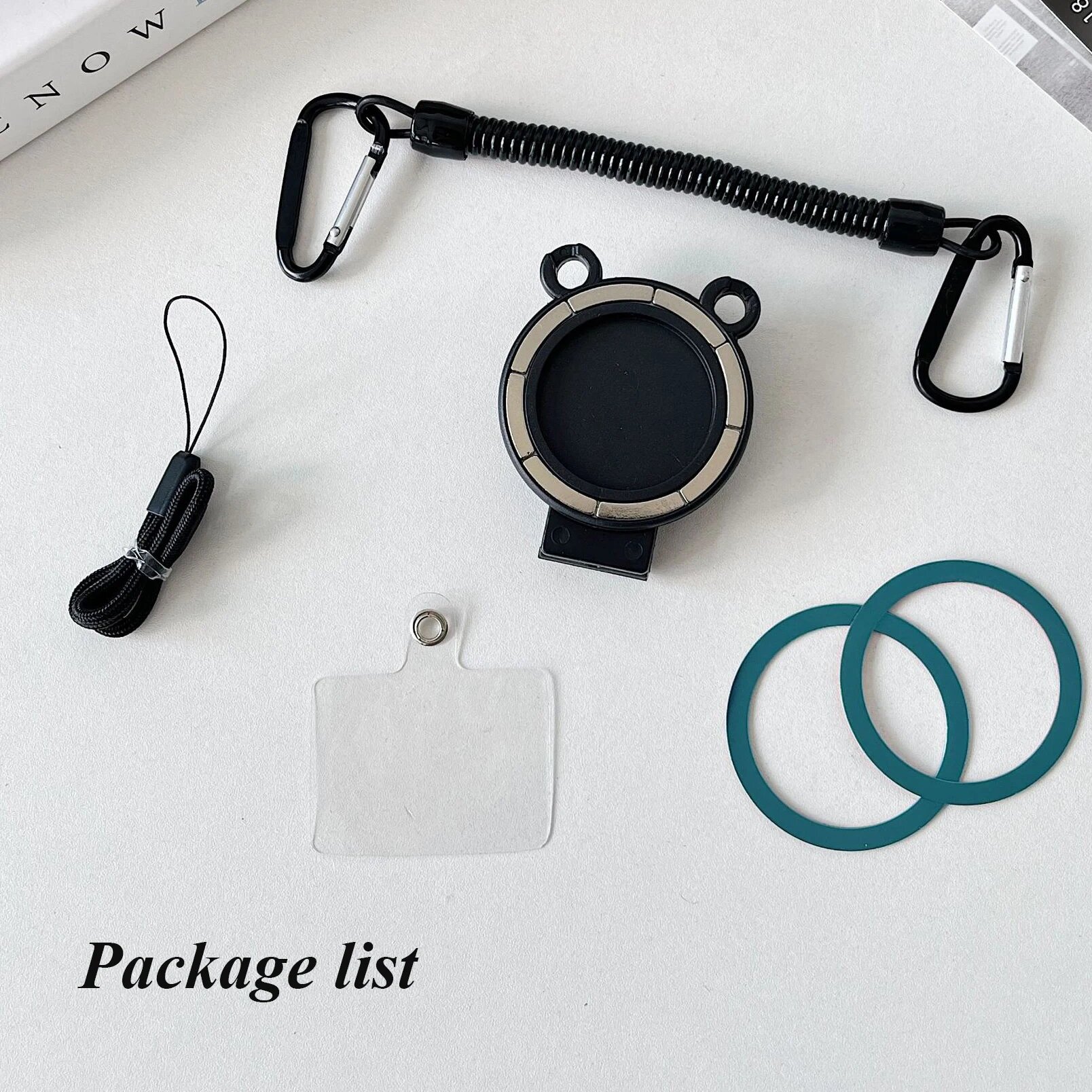 Магнитный держатель на ремень для Magsafe, металлический держатель для рюкзака, с пружинным крючком, для аксессуаров iPhone, Black