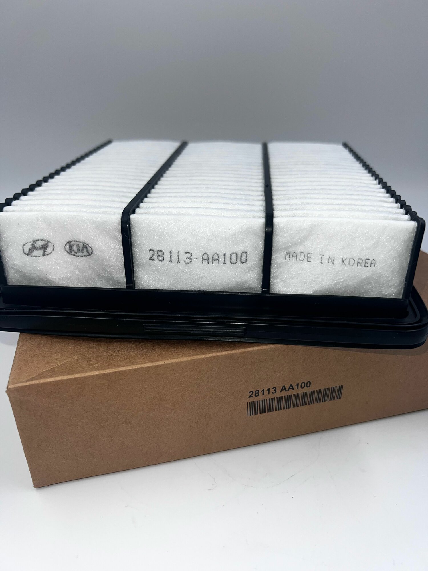 Фильтр воздушный двигателя для Hyundai Elantra (CN7) 2020-2023 / Оригинал MOBIS арт.28113AA100